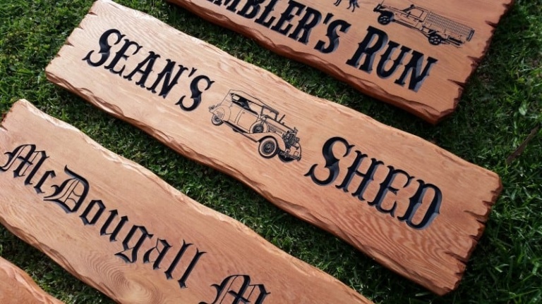 Man Cave Signs | Shed Signs | Personalised Rustic Timber