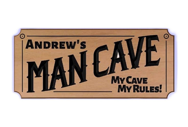 Man Cave Signs | Shed Signs | Personalised Rustic Timber